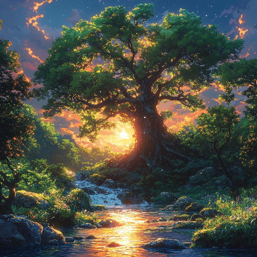 24 Magical Forest Clipart, Night Glowing Trees, Enchanted Woodland ...