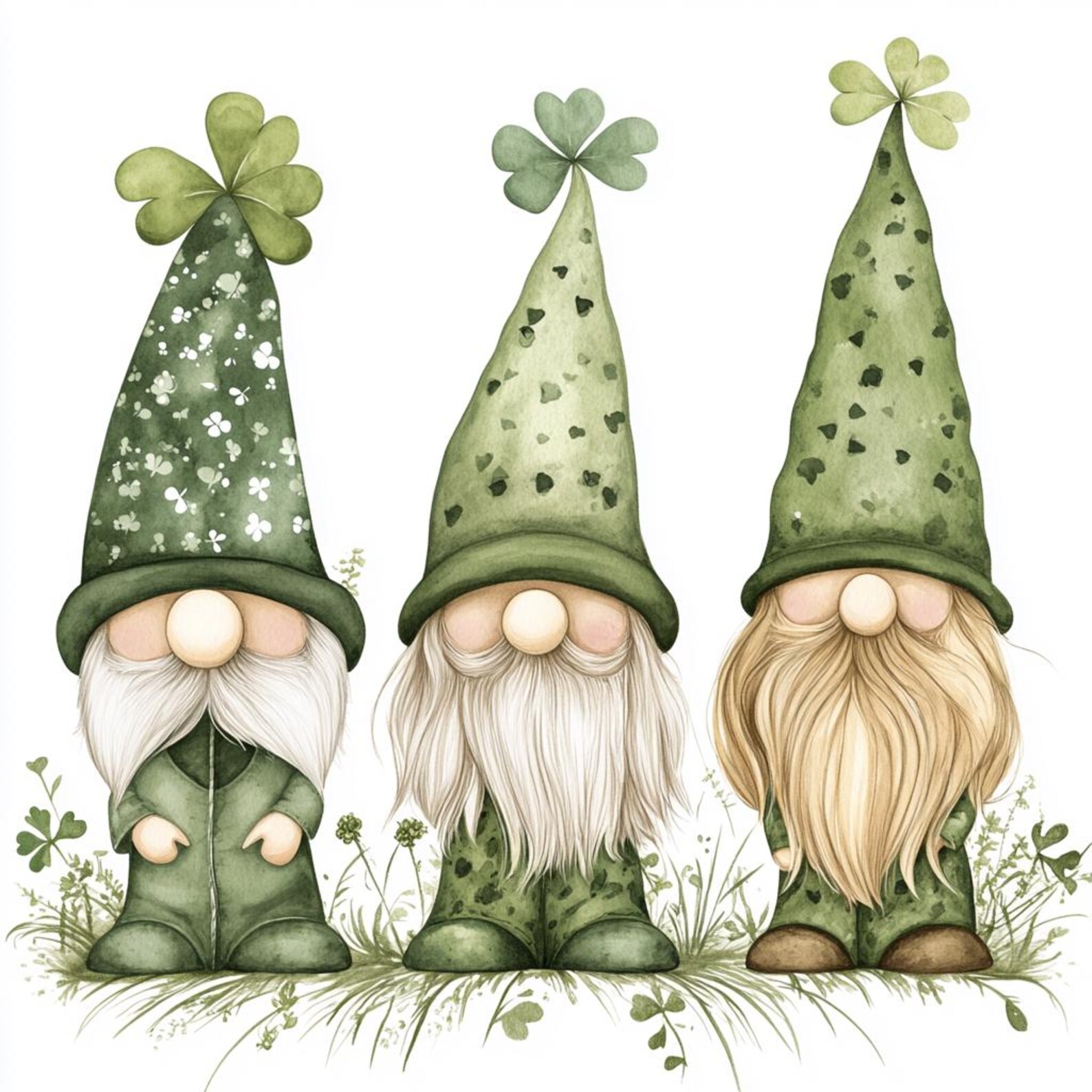 24 St Patricks Day Gnome Clipart Set, Lucky Gnome PNG, Cute Gnome ...