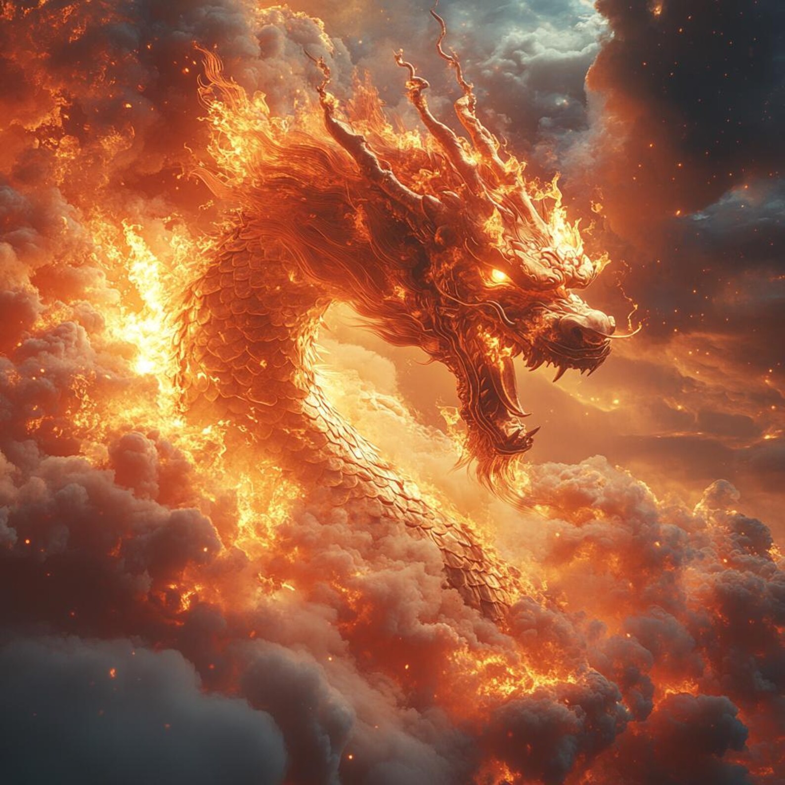 24 Fiery Dragon Clipart, Mythical Creature Art, Fantasy Dragon ...