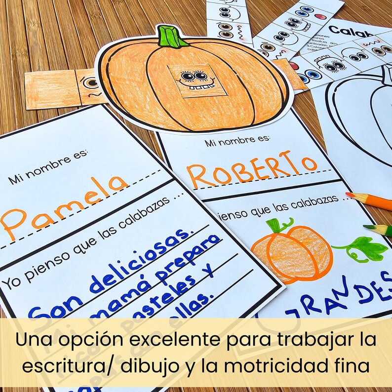 Calabazas - Spanish Pumpkin Craft for Kids - Emotions Activity ...