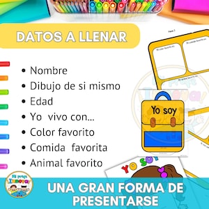 All About Me Craft in Spanish | Back to School Activity | Printable ...