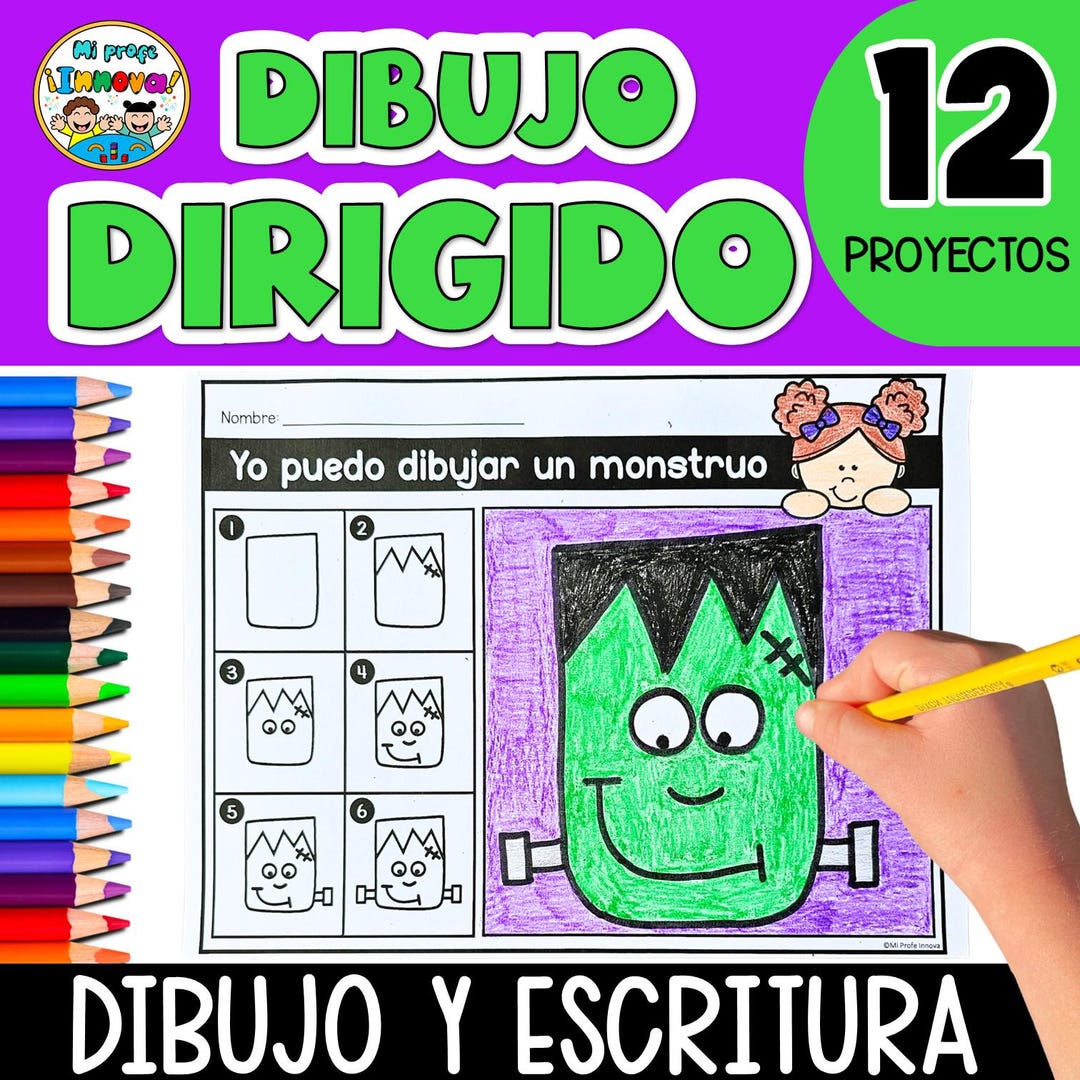 Halloween & Noche De Brujas Activities in Spanish - Directed Drawing ...