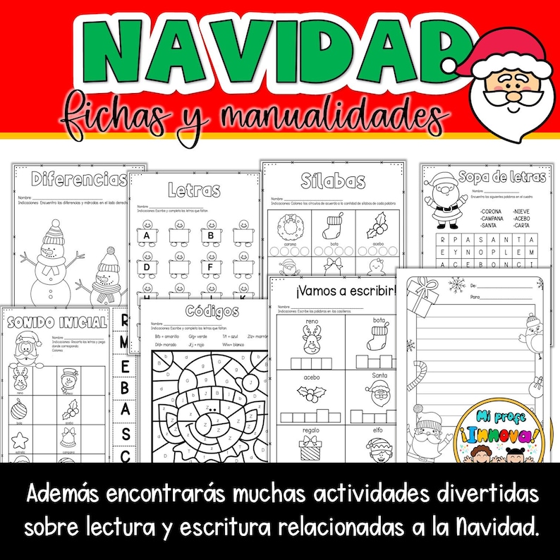 Christmas Activities in Spanish - Crafts, Coloring Pages & Worksheets ...