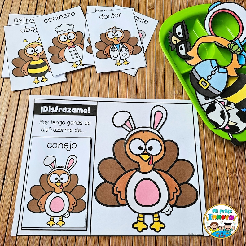 Disguise a Turkey - Spanish Thanksgiving Activities & Printables ...