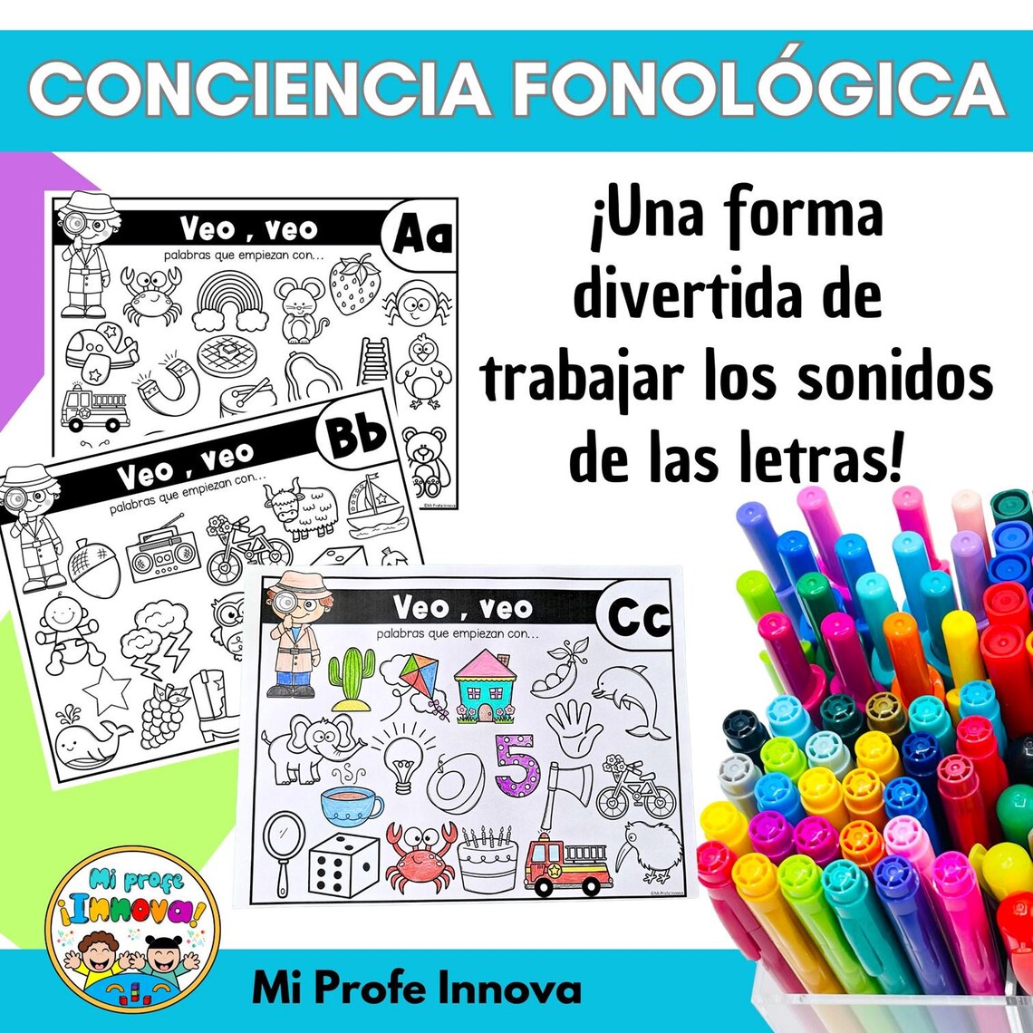 Spanish Alphabet I Spy Printable Games - Phonological Awareness ...