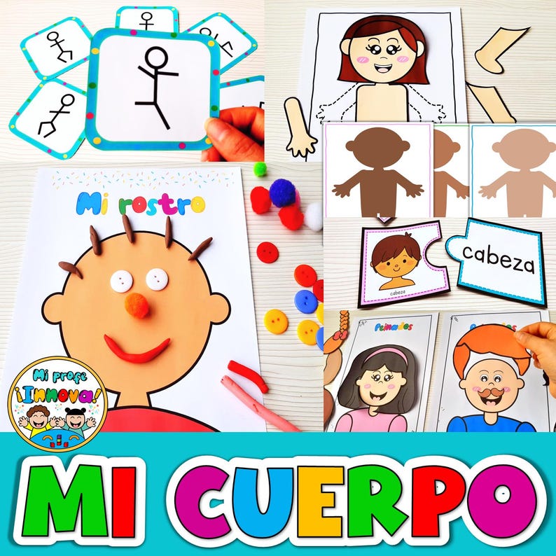 Partes Del Cuerpo - Spanish Body Parts Printable & Worksheets - Human ...