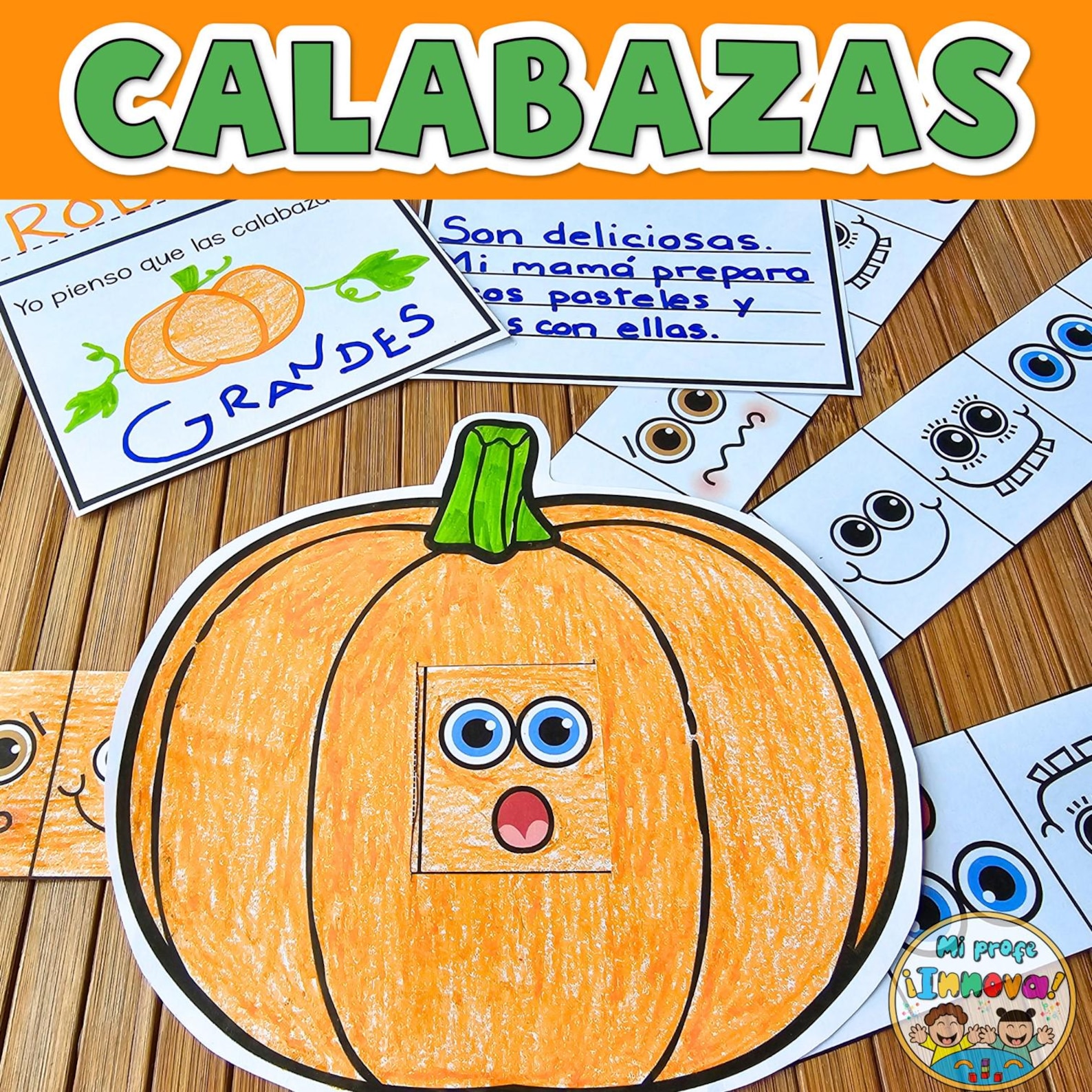 Calabazas - Spanish Pumpkin Craft for Kids - Emotions Activity ...