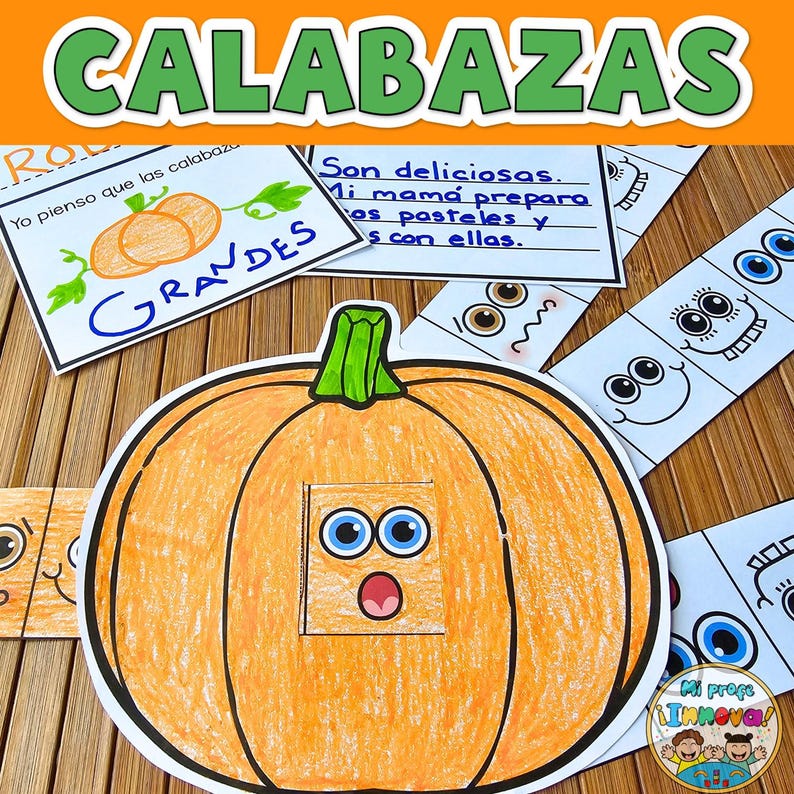 Calabazas - Spanish Pumpkin Craft for Kids - Emotions Activity ...