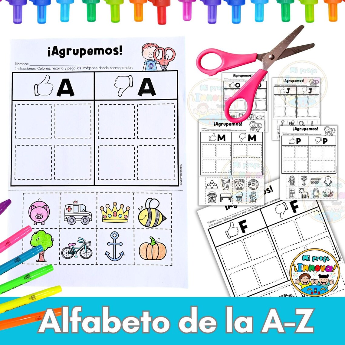 Spanish Alphabet & Beginning Sounds Worksheets for Preschool ...