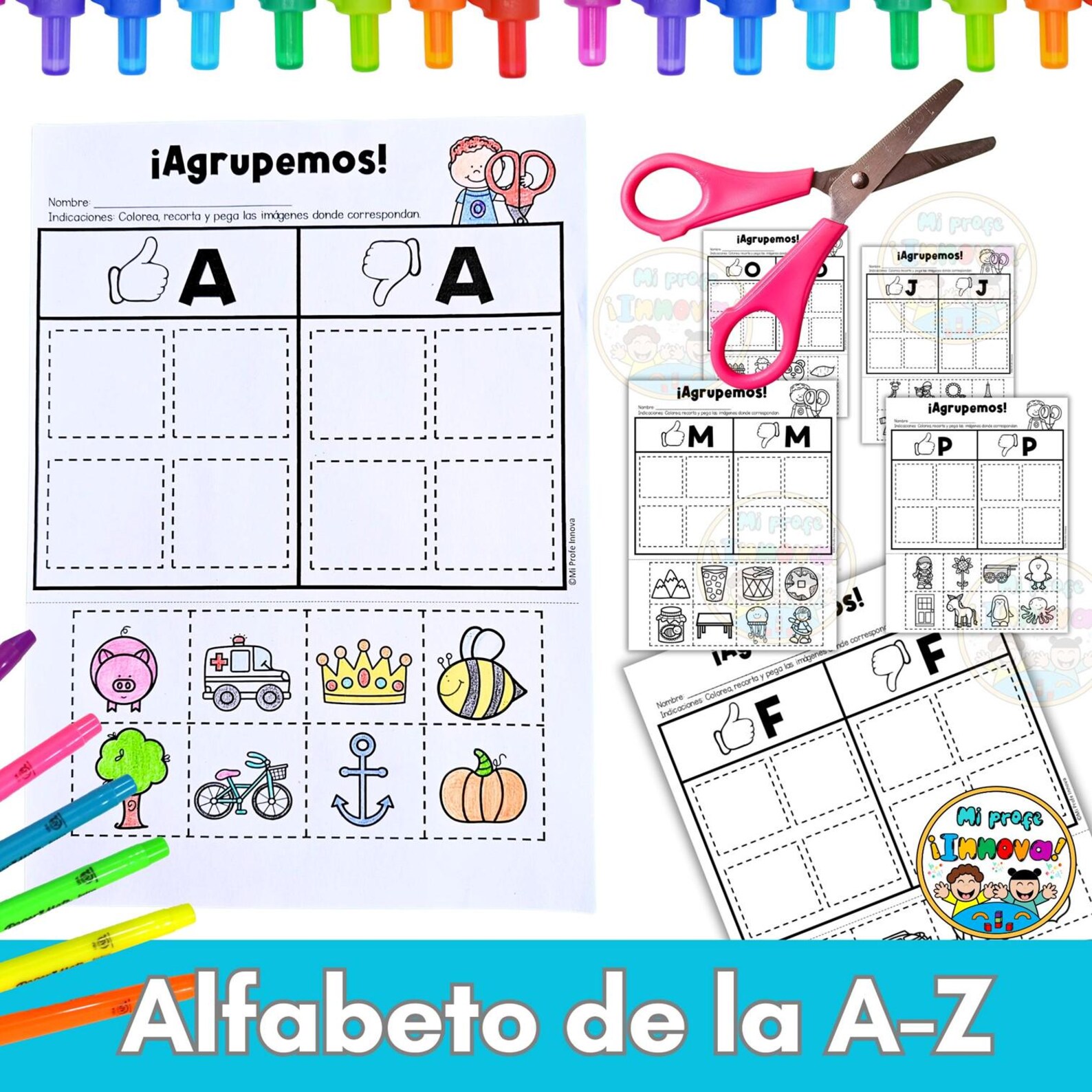 Spanish Alphabet & Beginning Sounds Worksheets for Preschool ...