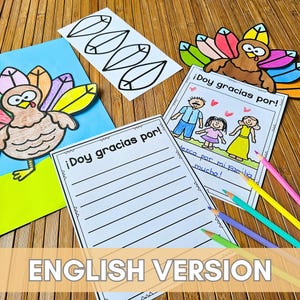 Thanksgiving 'I Am Thankful For' Turkey Gratitude Craft Activity for ...