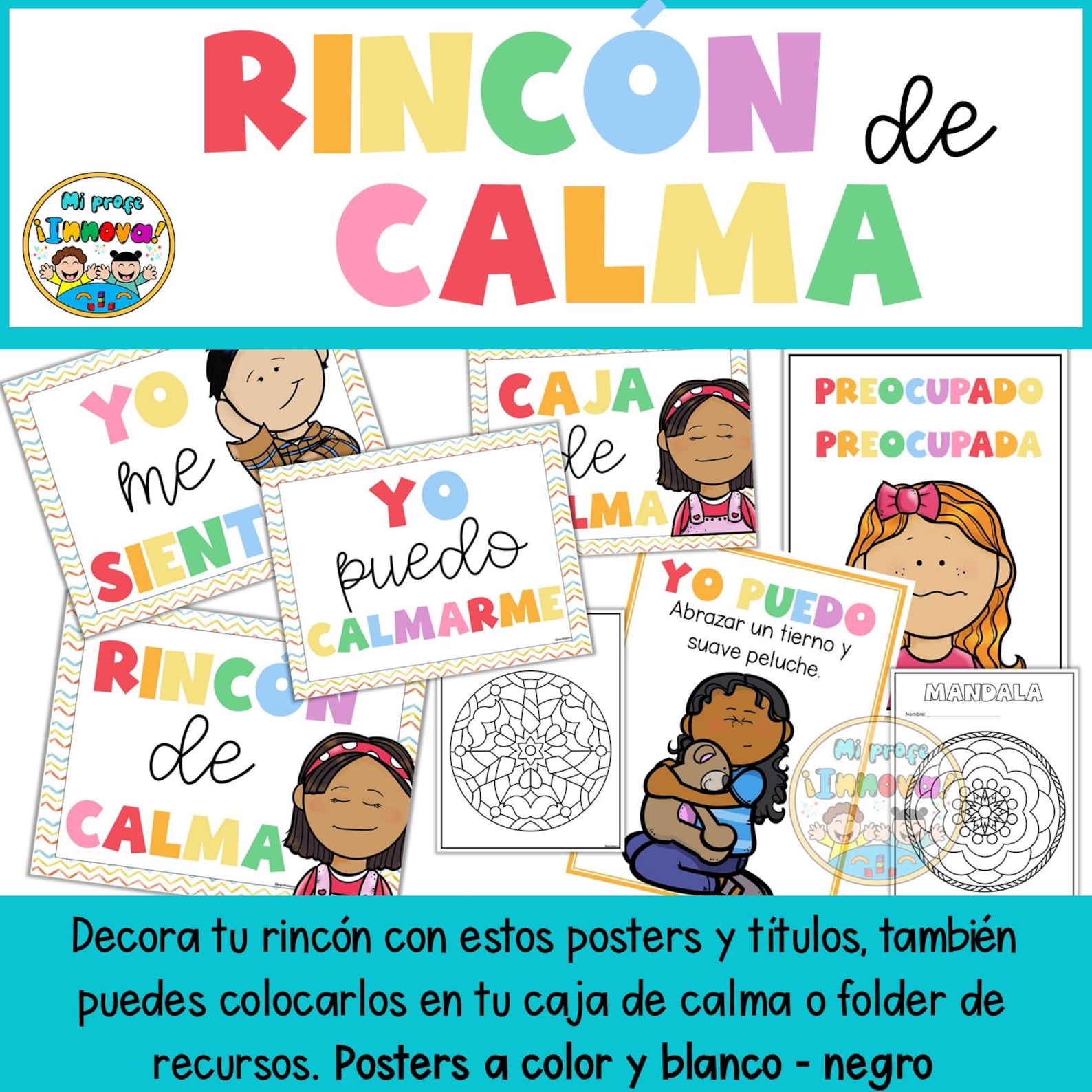 Kit Imprimible Rincon De La Calma - Emociones Y Estrategias - Spanish ...