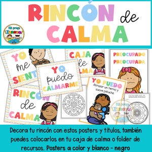 Kit Imprimible Rincon De La Calma - Emociones Y Estrategias - Spanish ...