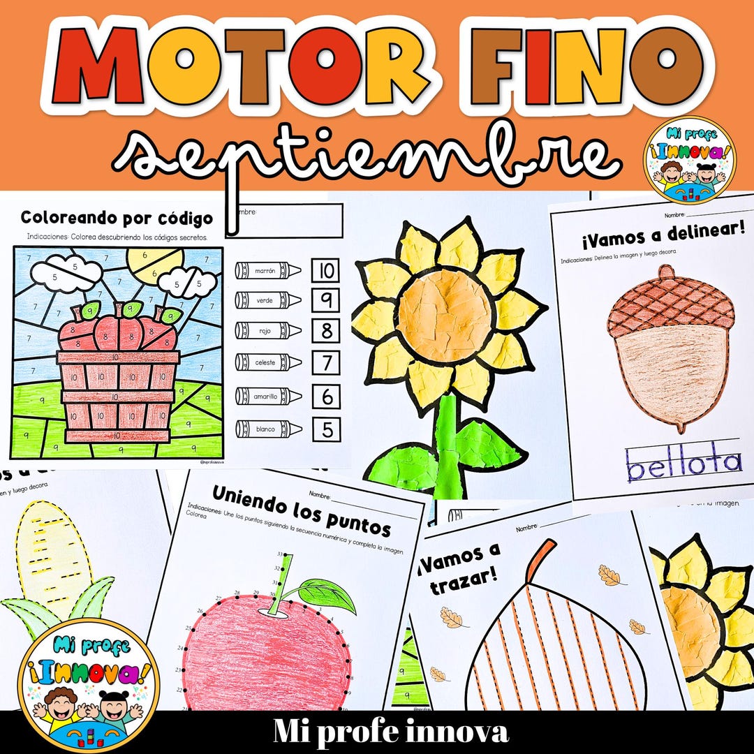 Actividades De Otoño En Español - Motricidad Fina - Fall Activities in ...