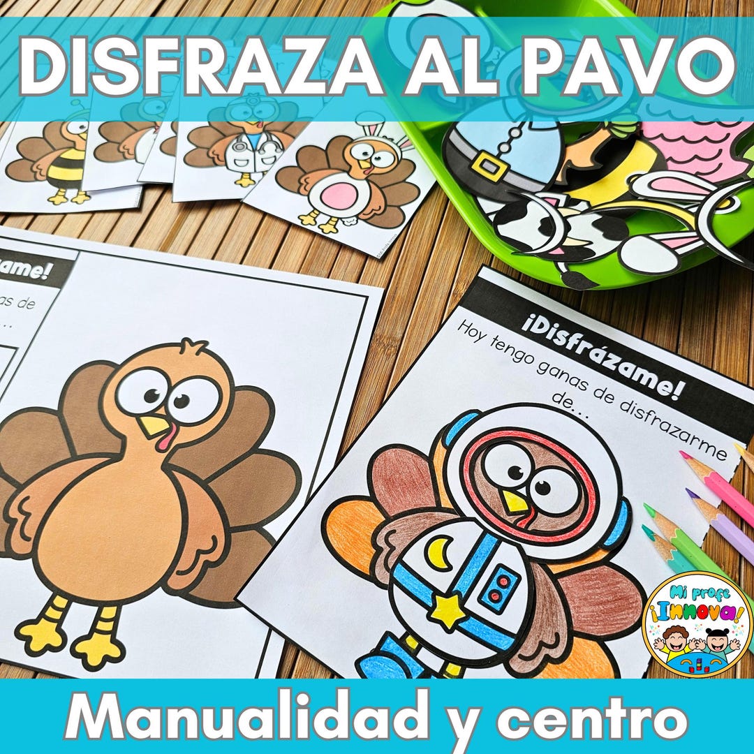 Disguise a Turkey - Spanish Thanksgiving Activities & Printables ...