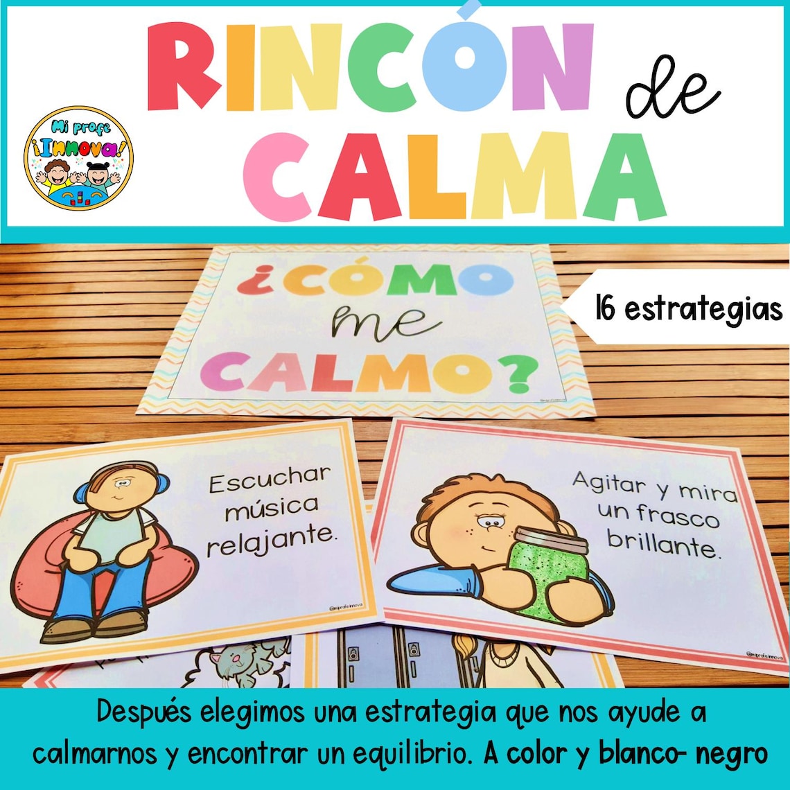 Kit Imprimible Rincon De La Calma - Emociones Y Estrategias - Spanish ...