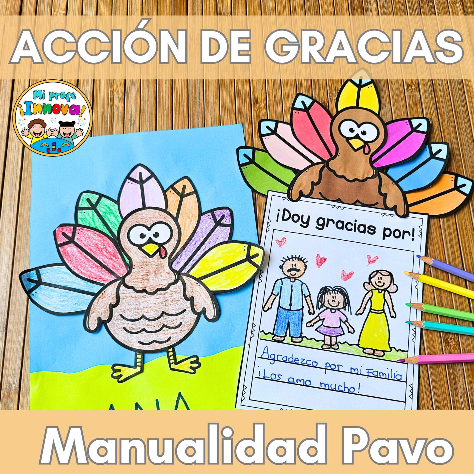 Thankful Turkey - Spanish Thanksgiving Crafts & Gratitude Activities ...
