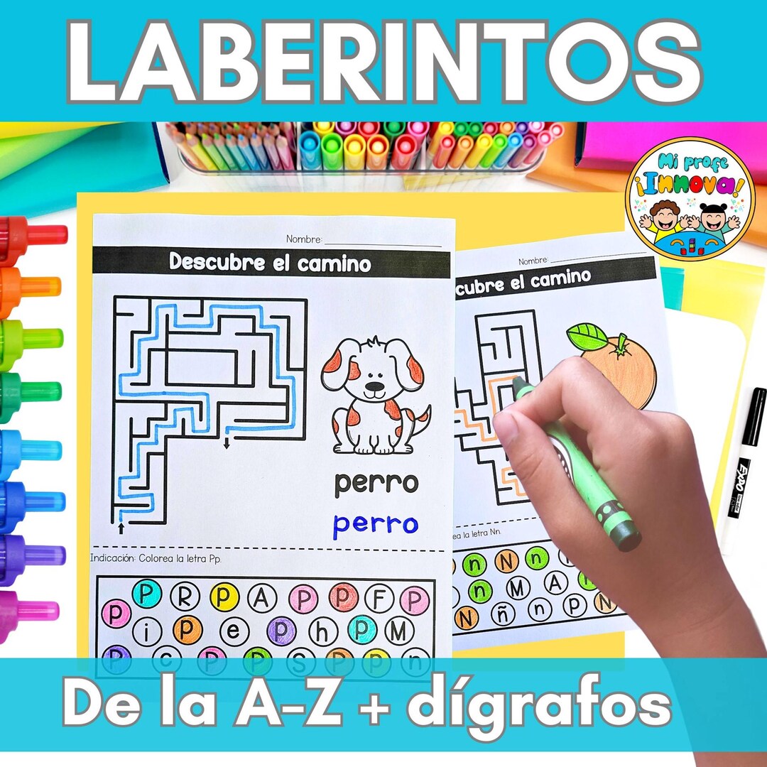 Spanish Alphabet Worksheets - Mazes Activities for Prechool ...