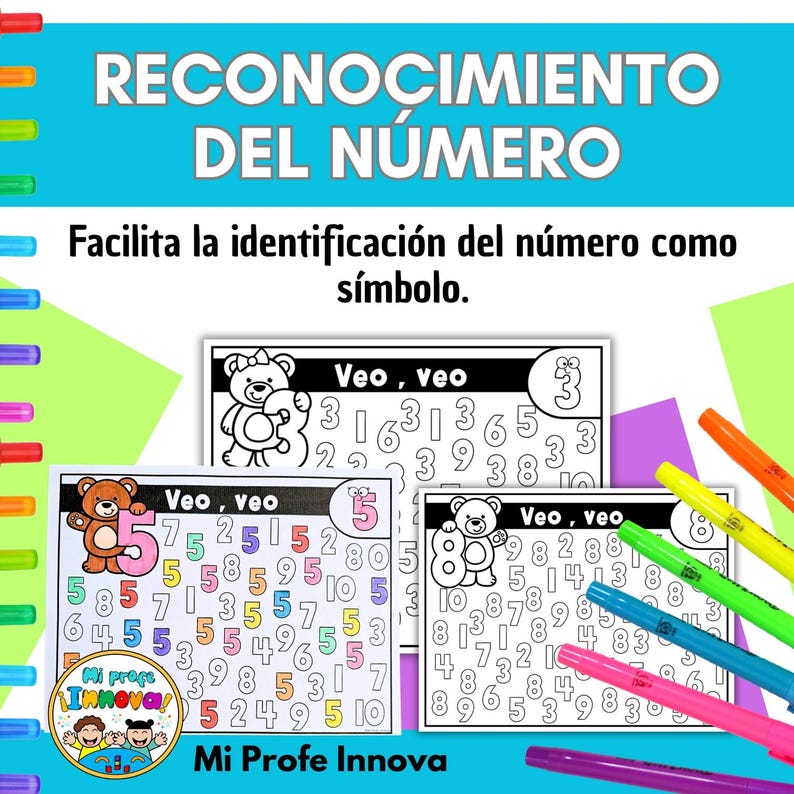 Los Números Del 1 Al 10 - I Spy Subitizing Worksheets in Spanish ...