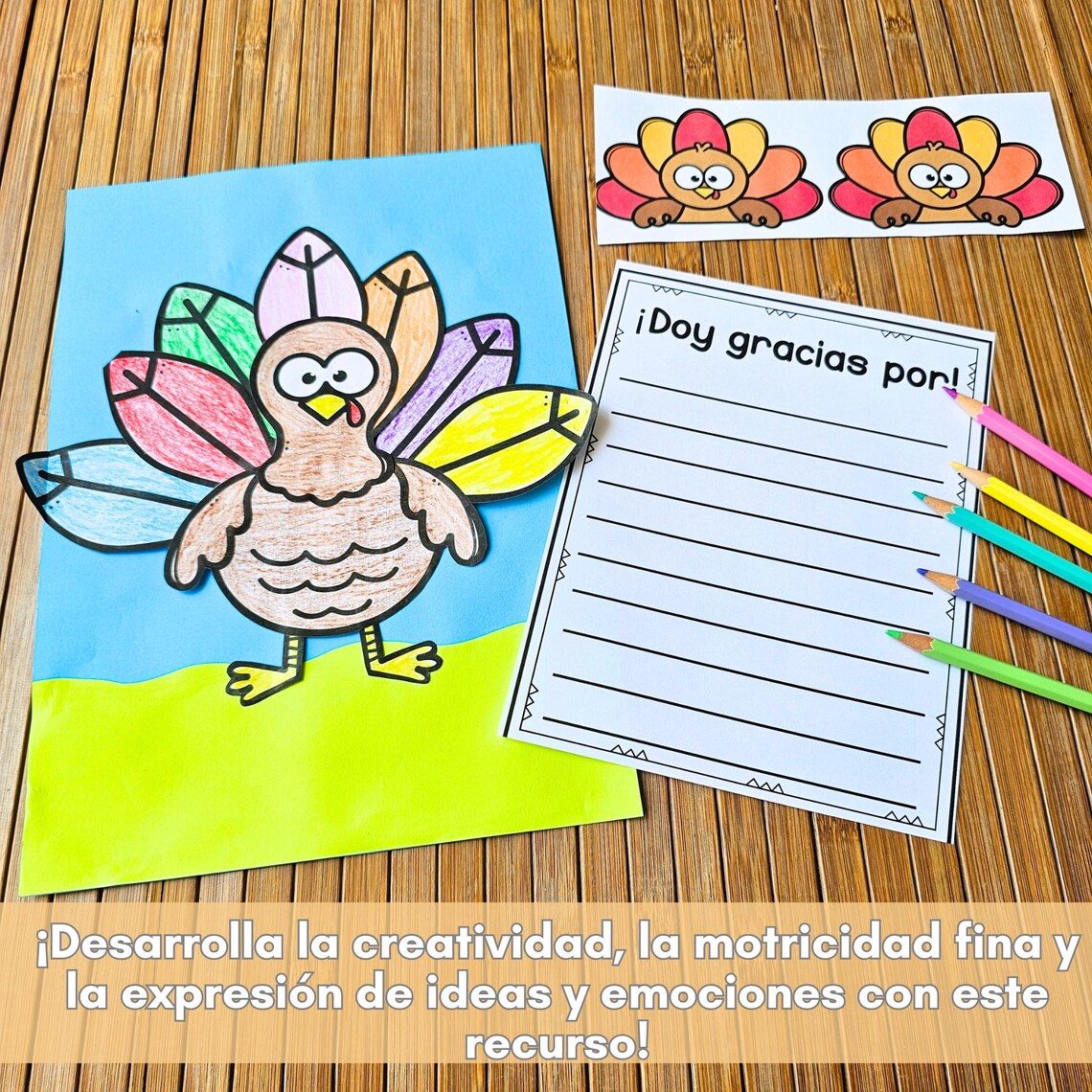 Thankful Turkey - Spanish Thanksgiving Crafts & Gratitude Activities ...