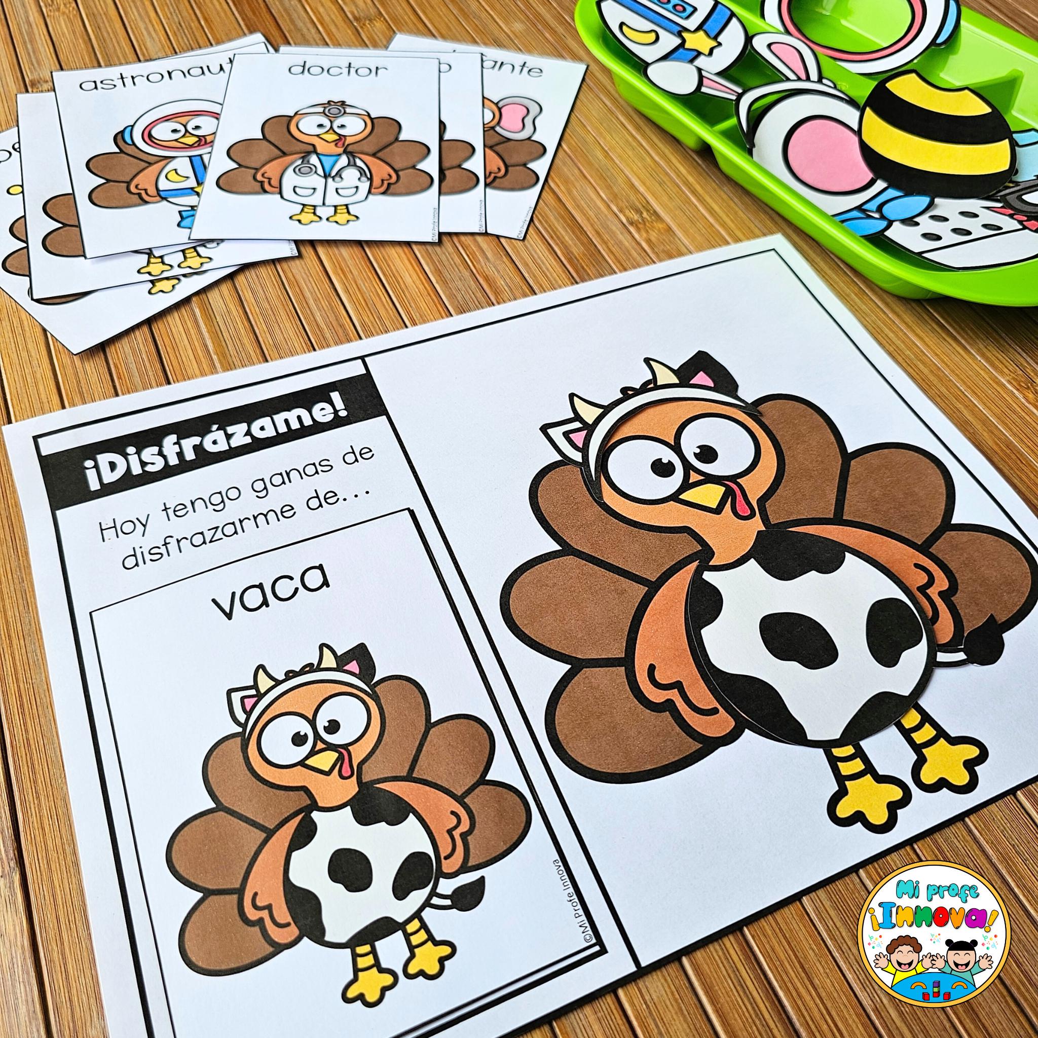 Disguise a Turkey - Spanish Thanksgiving Activities & Printables ...