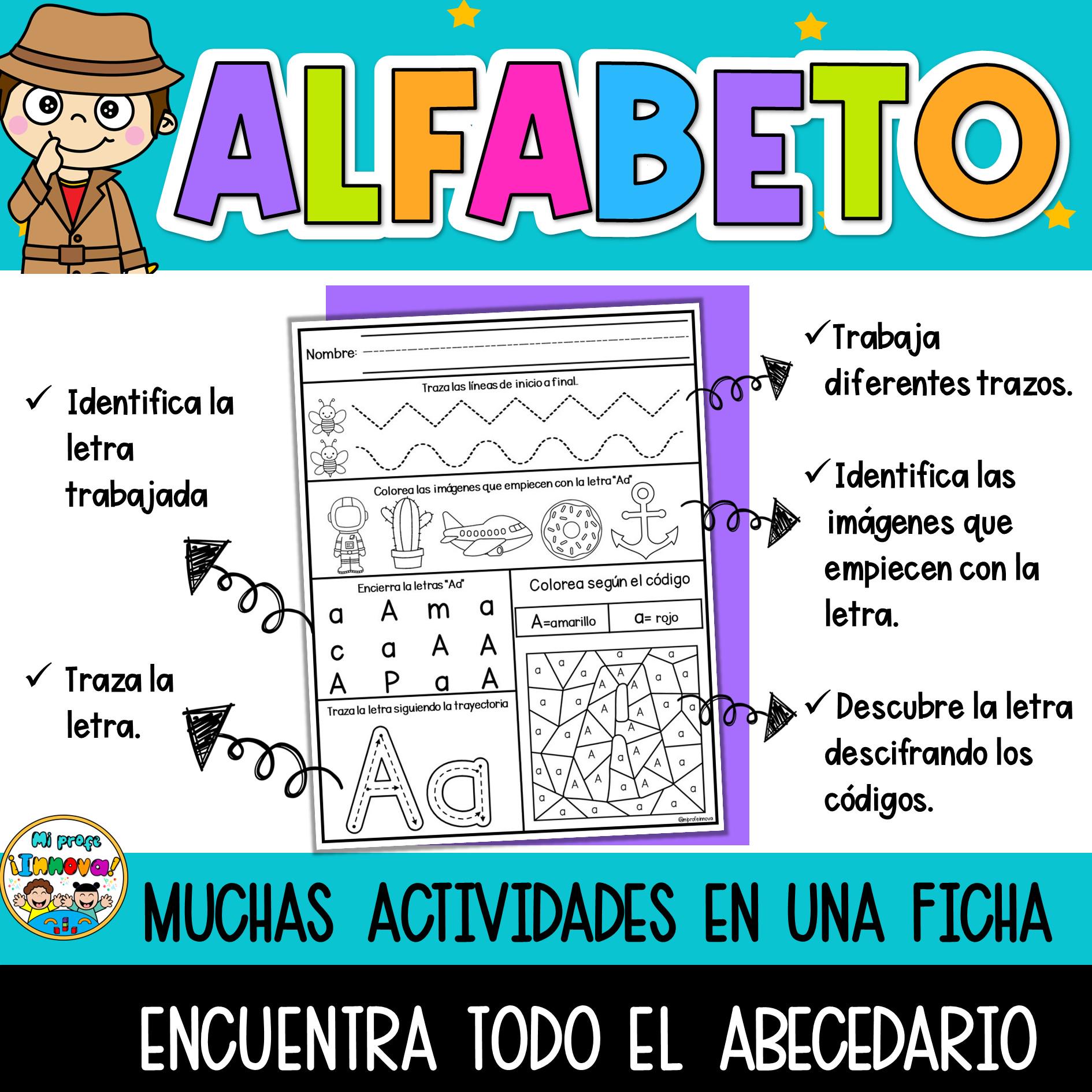 Spanish Alphabet Printable - Tracing Worksheets - Beginning Sound ...