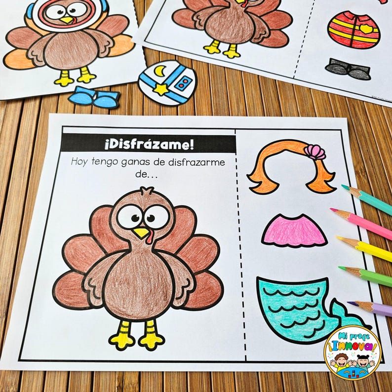 Disguise a Turkey - Spanish Thanksgiving Activities & Printables ...