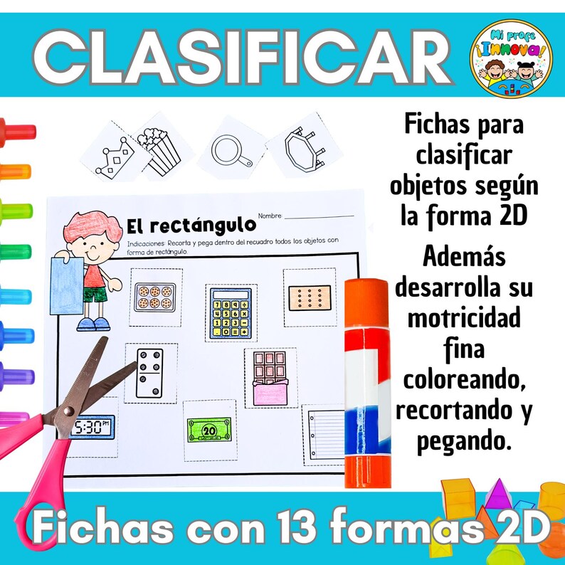 2D Shapes Worksheets & Activities in Spanish - Preschool Kindergarten ...