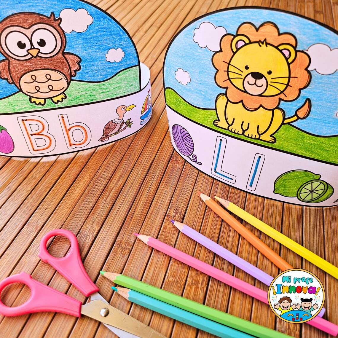 Coronas Imprimibles Del Abecedario En Español - Spanish Alphabet Crowns ...