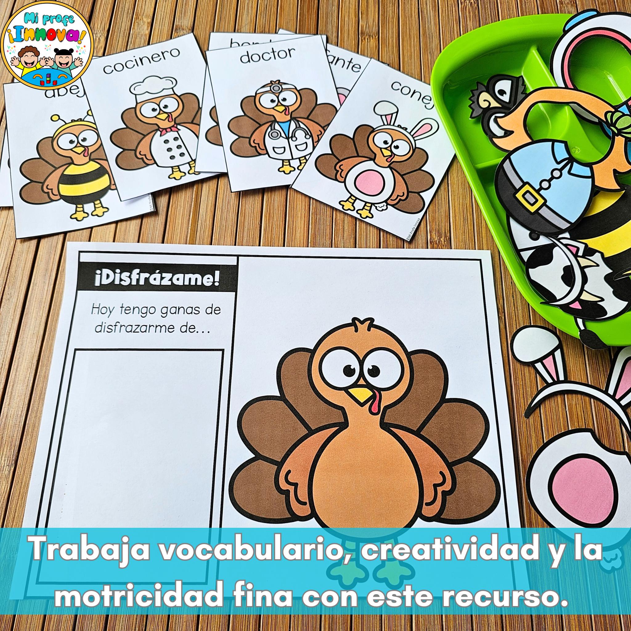 Disguise a Turkey - Spanish Thanksgiving Activities & Printables ...