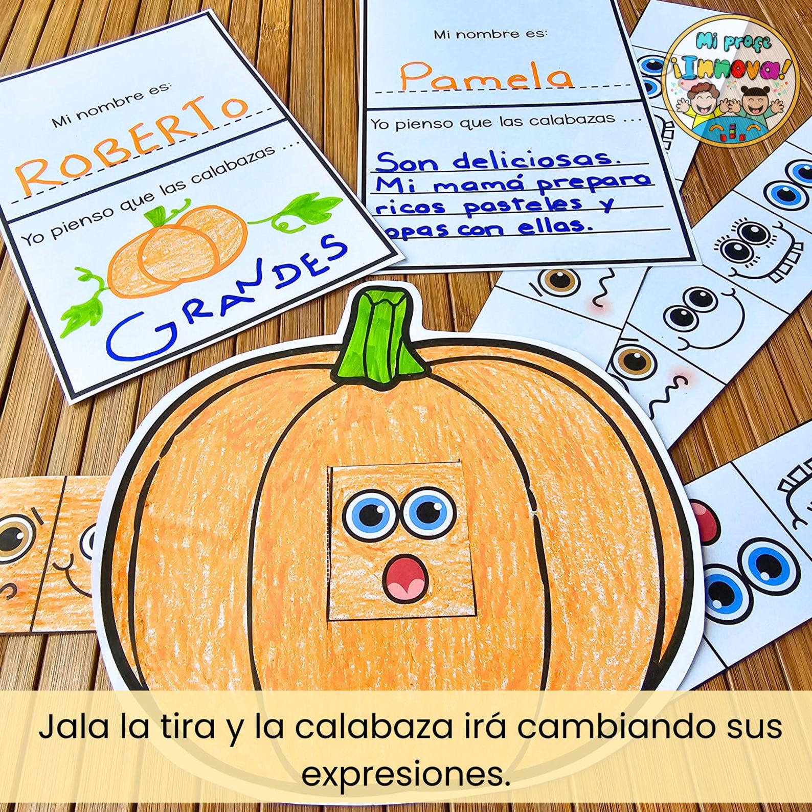 Calabazas - Spanish Pumpkin Craft for Kids - Emotions Activity ...
