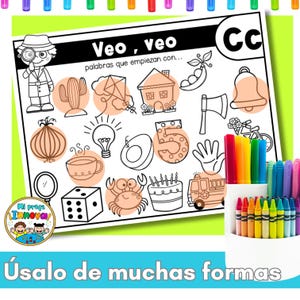Spanish Alphabet I Spy Printable Games - Phonological Awareness ...