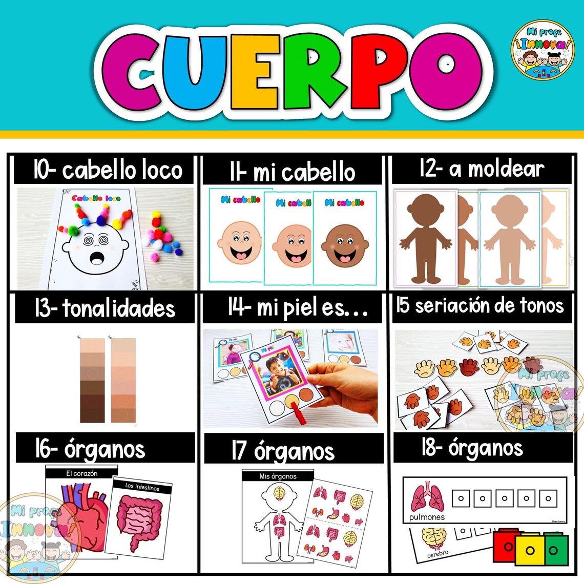Partes Del Cuerpo - Spanish Body Parts Printable & Worksheets - Human ...