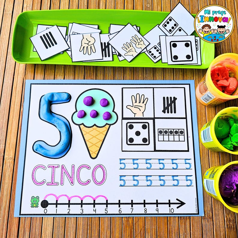 Numbers 1 to 20 Activities in Spanish – Playdough Mats for Preschool ...