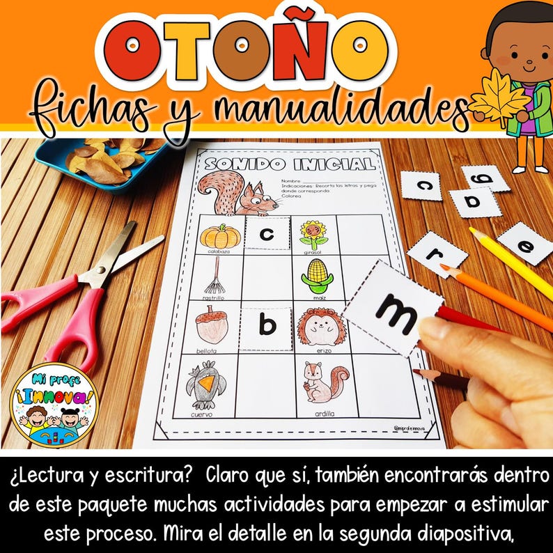 Actividades De Otoño - Lectoescritura , Matemáticas & Manualidades ...