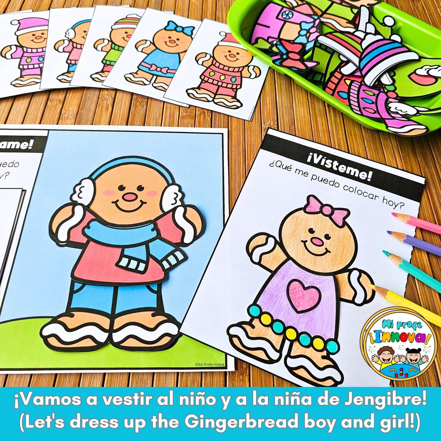 The Gingerbread Girl & Boy Activities - Bilingual Center and Craft ...
