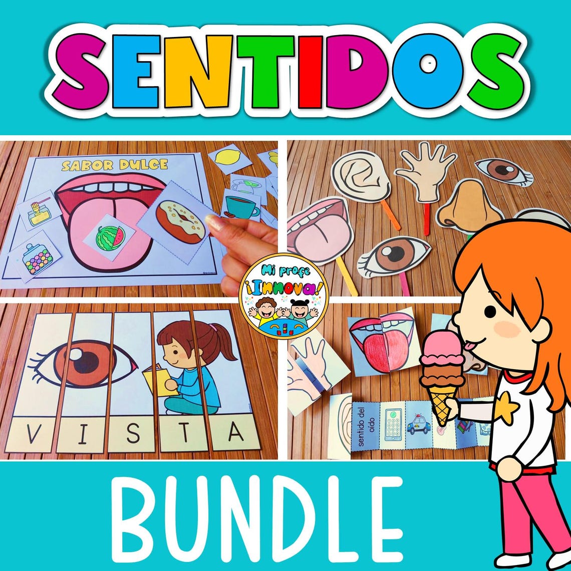 Spanish 5 Senses - Body Parts Activities - Worksheets, Cards, Printable ...