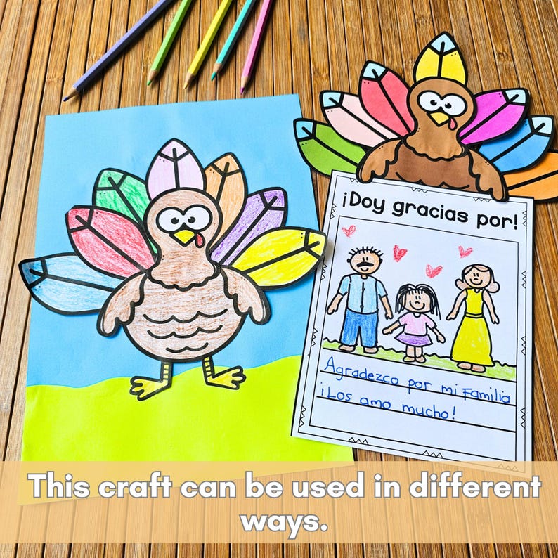 Thanksgiving 'I Am Thankful For' Turkey Gratitude Craft Activity for ...
