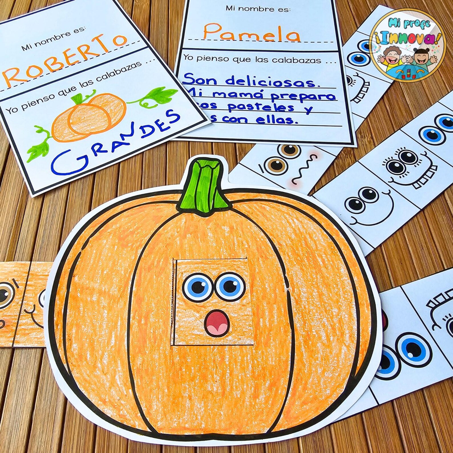 Calabazas - Spanish Pumpkin Craft for Kids - Emotions Activity ...
