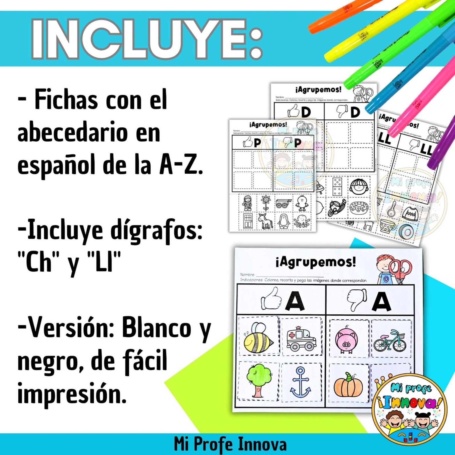 Spanish Alphabet & Beginning Sounds Worksheets for Preschool ...
