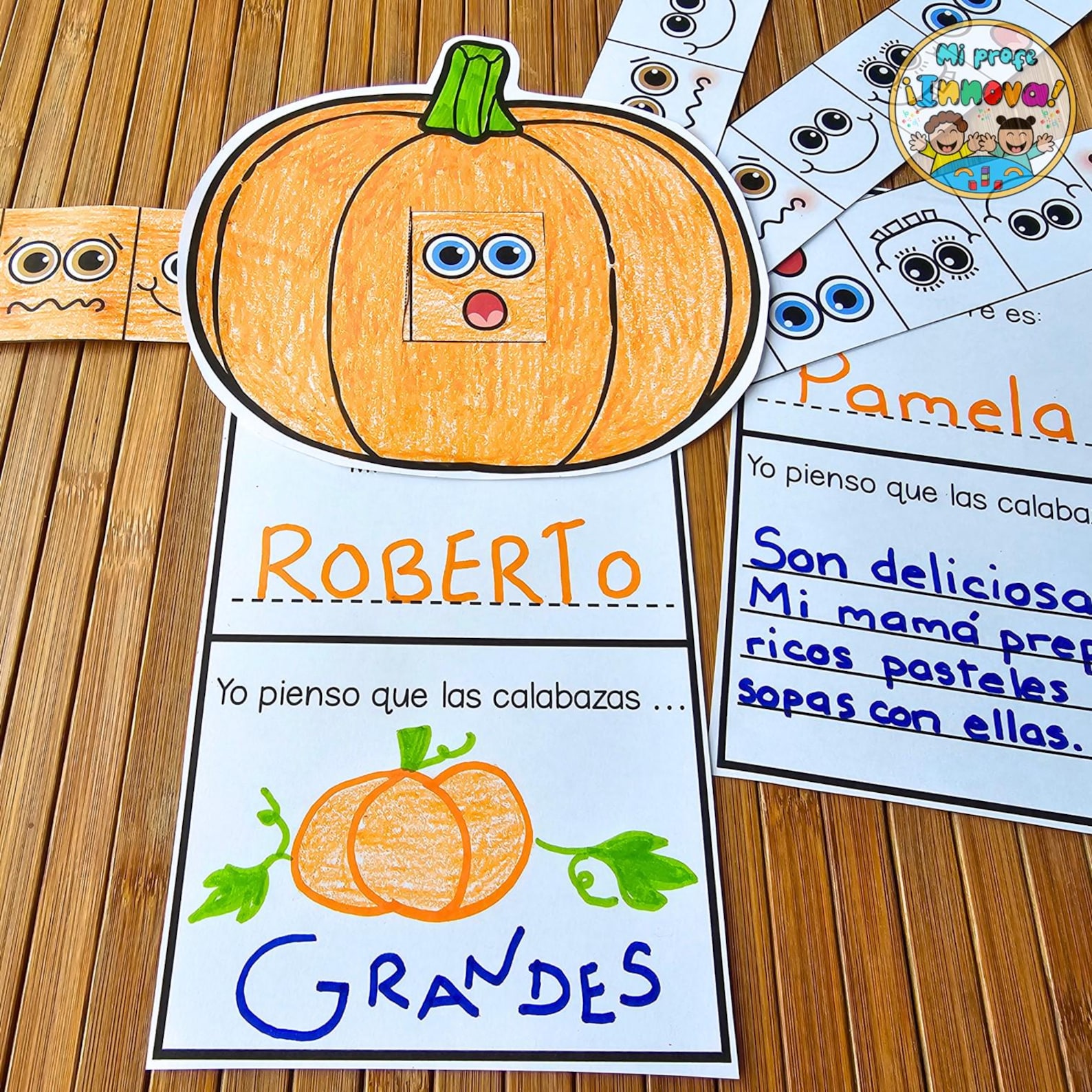Calabazas - Spanish Pumpkin Craft for Kids - Emotions Activity ...