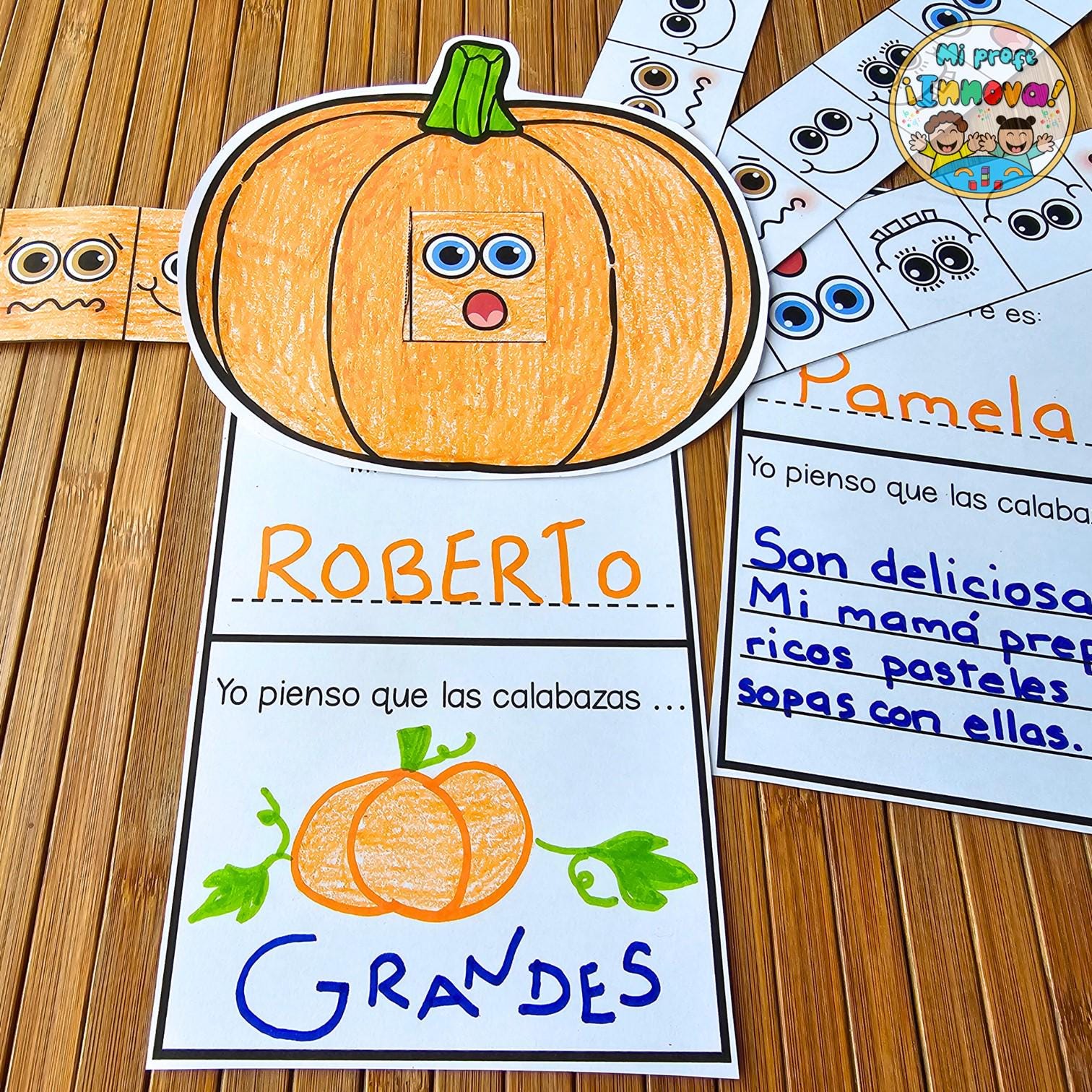 Calabazas - Spanish Pumpkin Craft for Kids - Emotions Activity ...