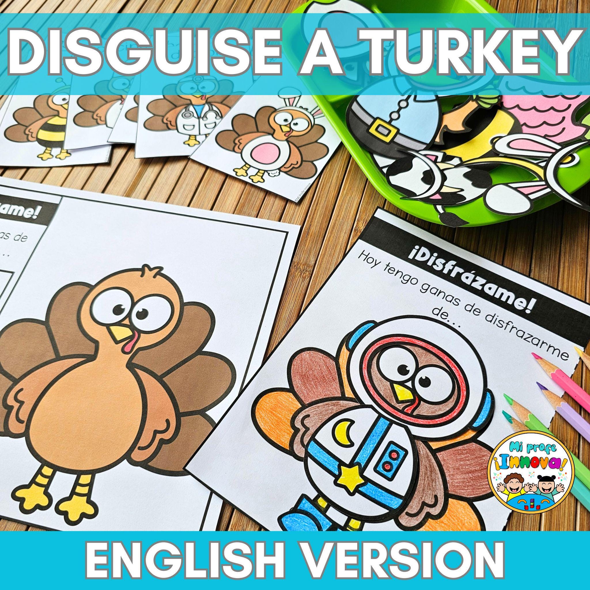 Disguise a Turkey - Thanksgiving Games Printable & Activities for Kids ...