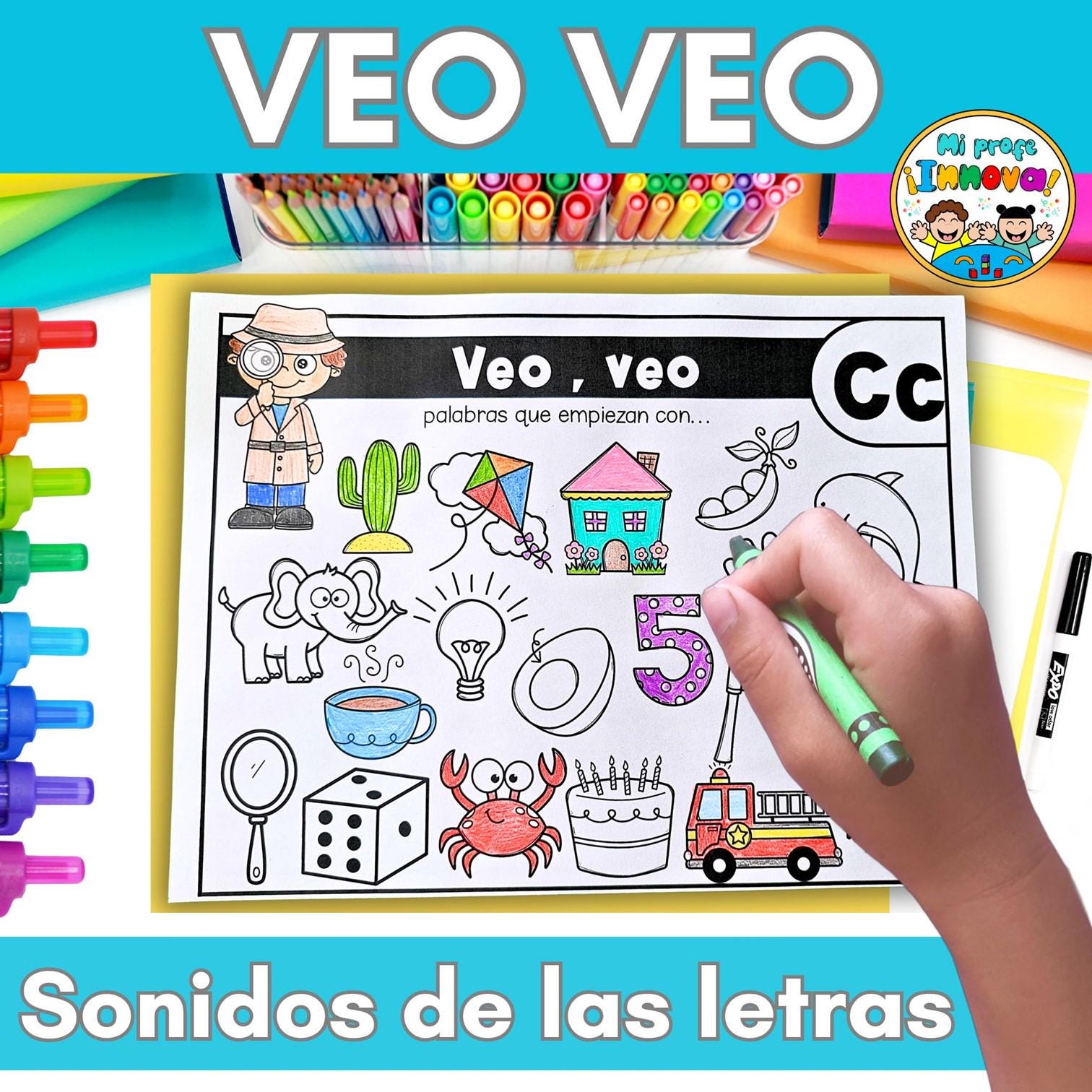 Spanish Alphabet I Spy Printable Games - Phonological Awareness ...