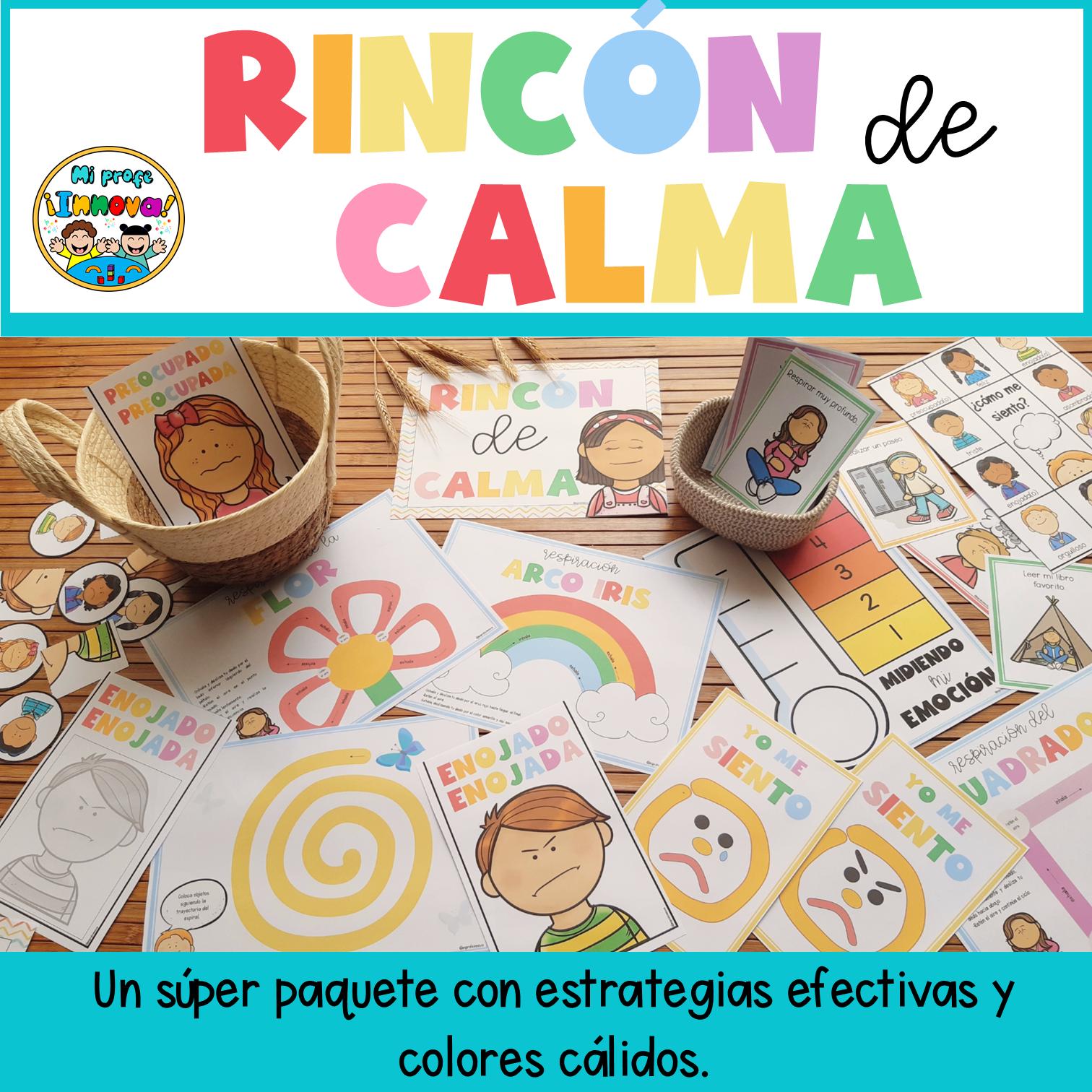 Kit Imprimible Rincon De La Calma - Emociones Y Estrategias - Spanish ...