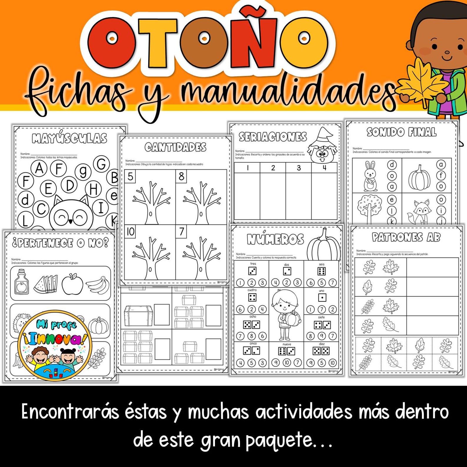 Actividades De Otoño - Lectoescritura , Matemáticas & Manualidades ...