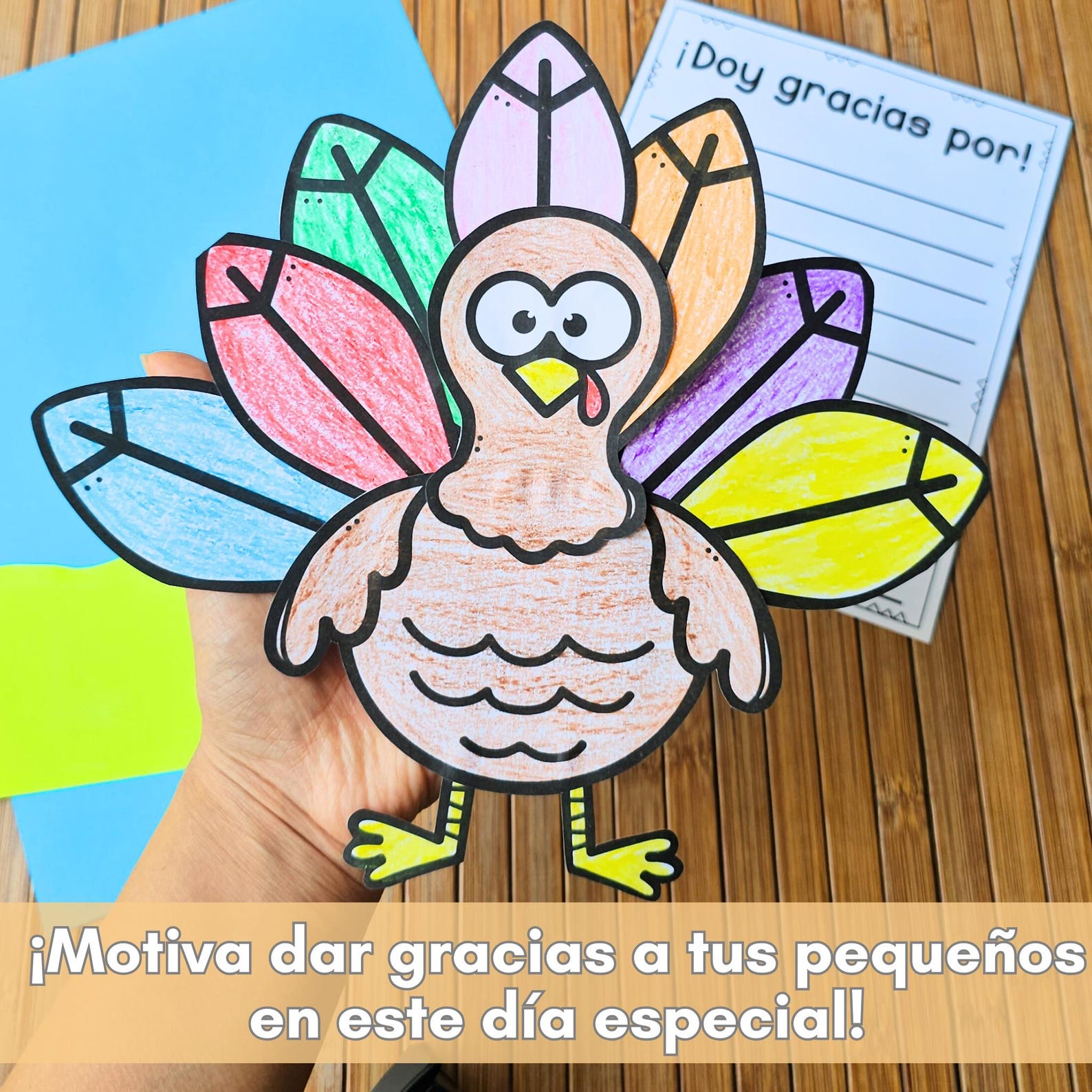 Thankful Turkey - Spanish Thanksgiving Crafts & Gratitude Activities ...