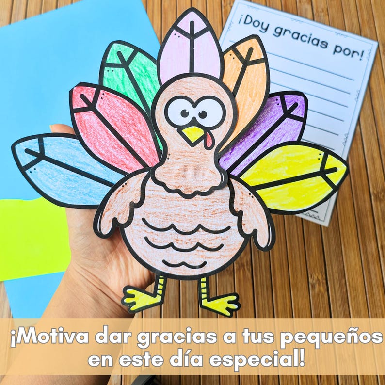 Thankful Turkey - Spanish Thanksgiving Crafts & Gratitude Activities ...