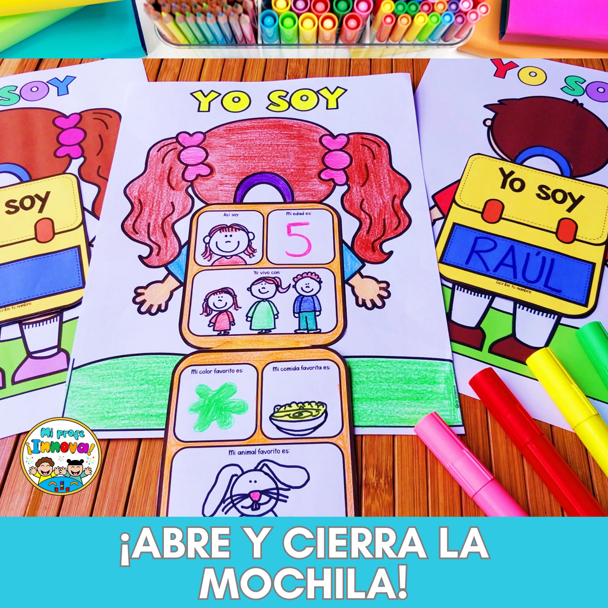 All About Me Craft in Spanish | Back to School Activity | Printable ...