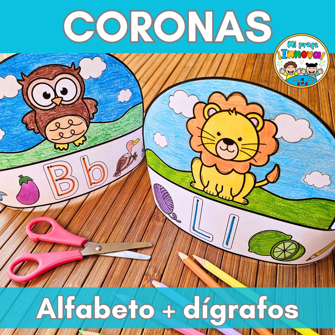 Coronas Imprimibles Del Abecedario En Español - Spanish Alphabet Crowns ...